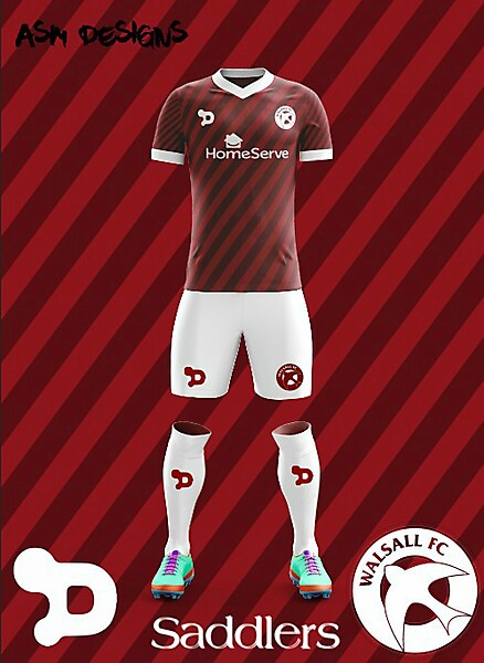 Walsall FC Dryworld Home kit 2018